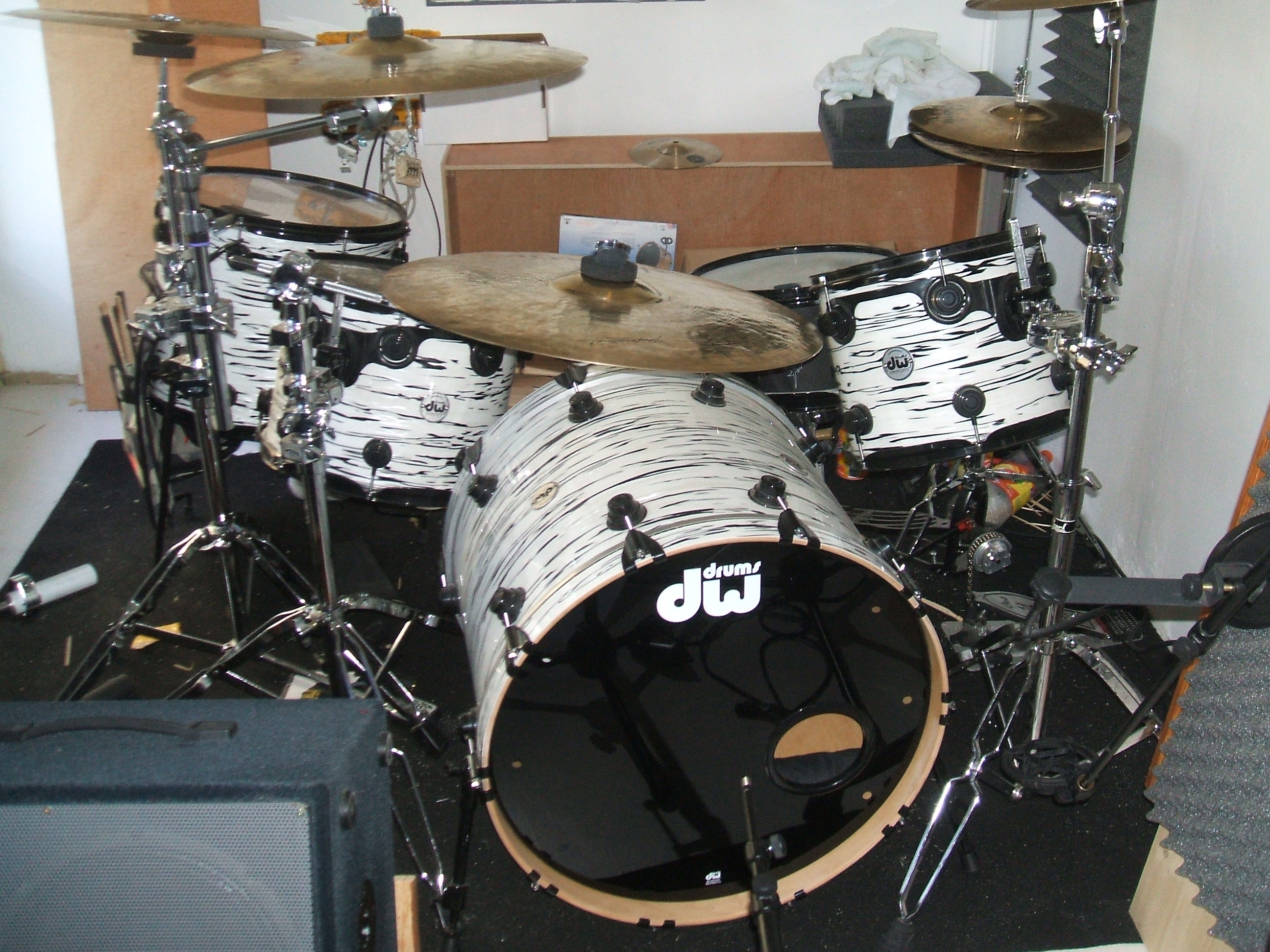 Dw Drums Collectors Series Custom Crafted 2009 White Oysterblack Hdw Image 124823