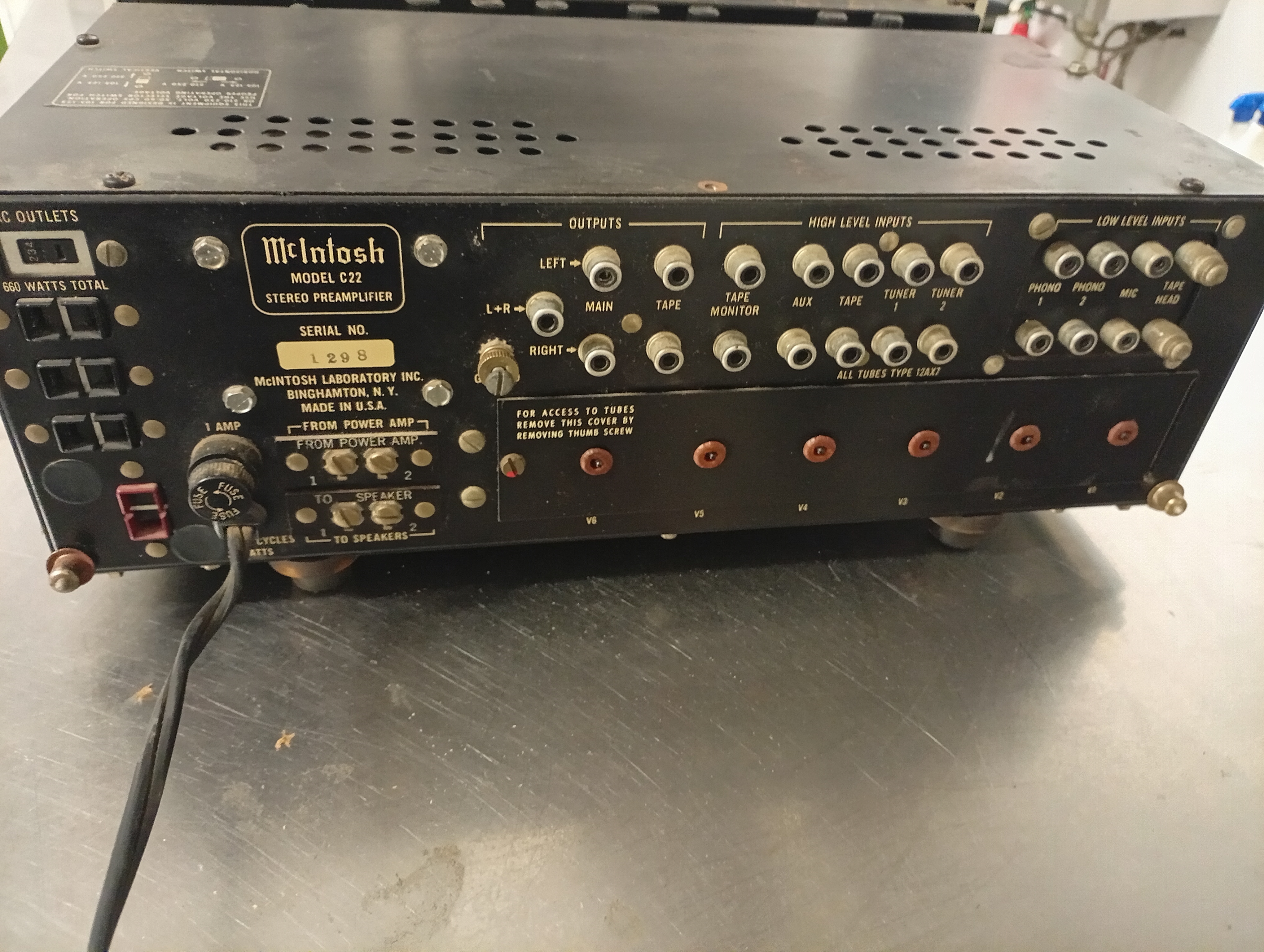 Vend préampli McIntosh mc22 occasion (Languedoc-Roussillon) - Audiofanzine