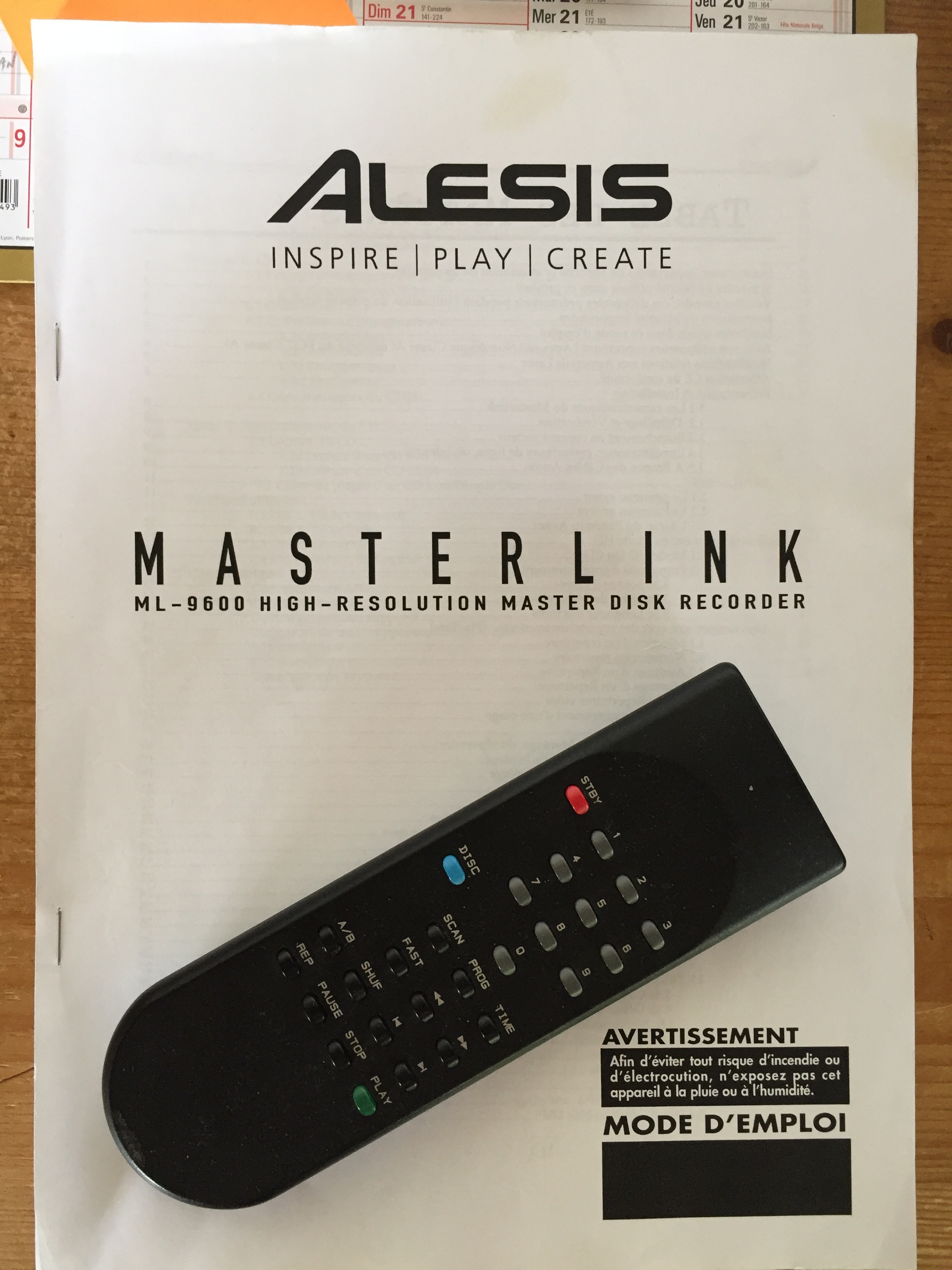 MASTERLINK ML-9600 - Alesis MasterLink ML-9600 - Audiofanzine