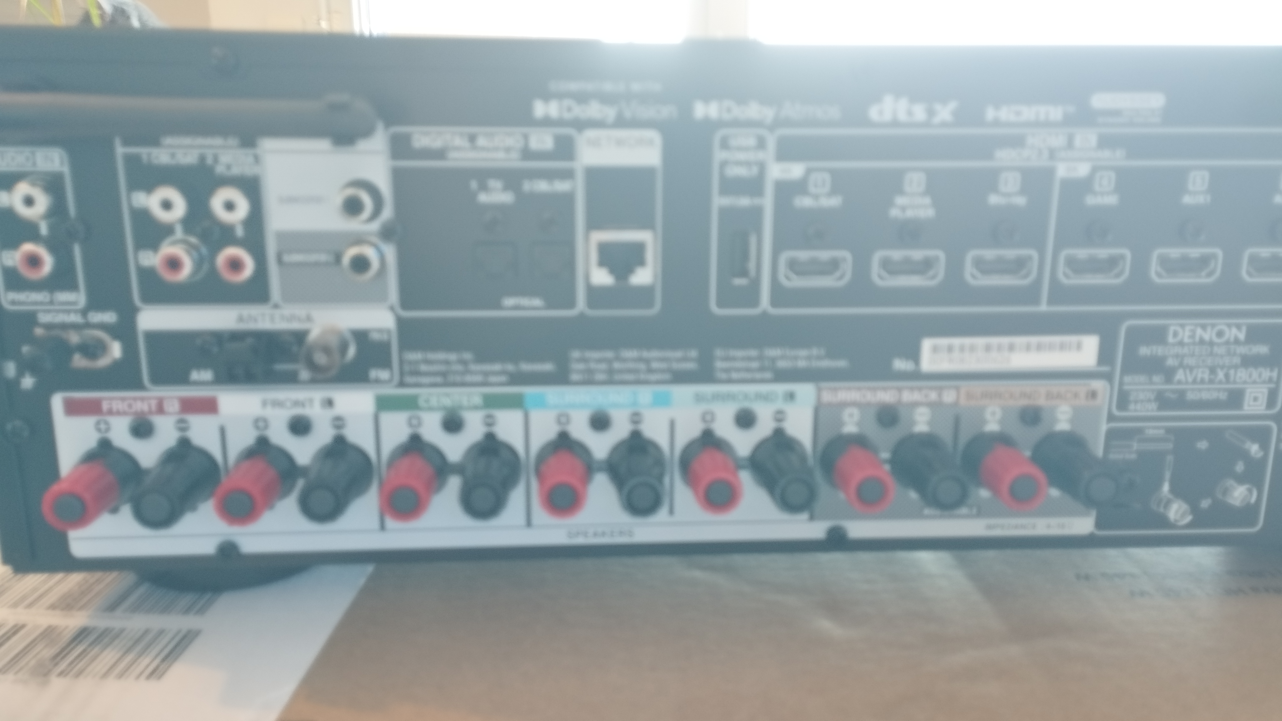 Denon AVR- X1800H (Aquitaine) - Audiofanzine