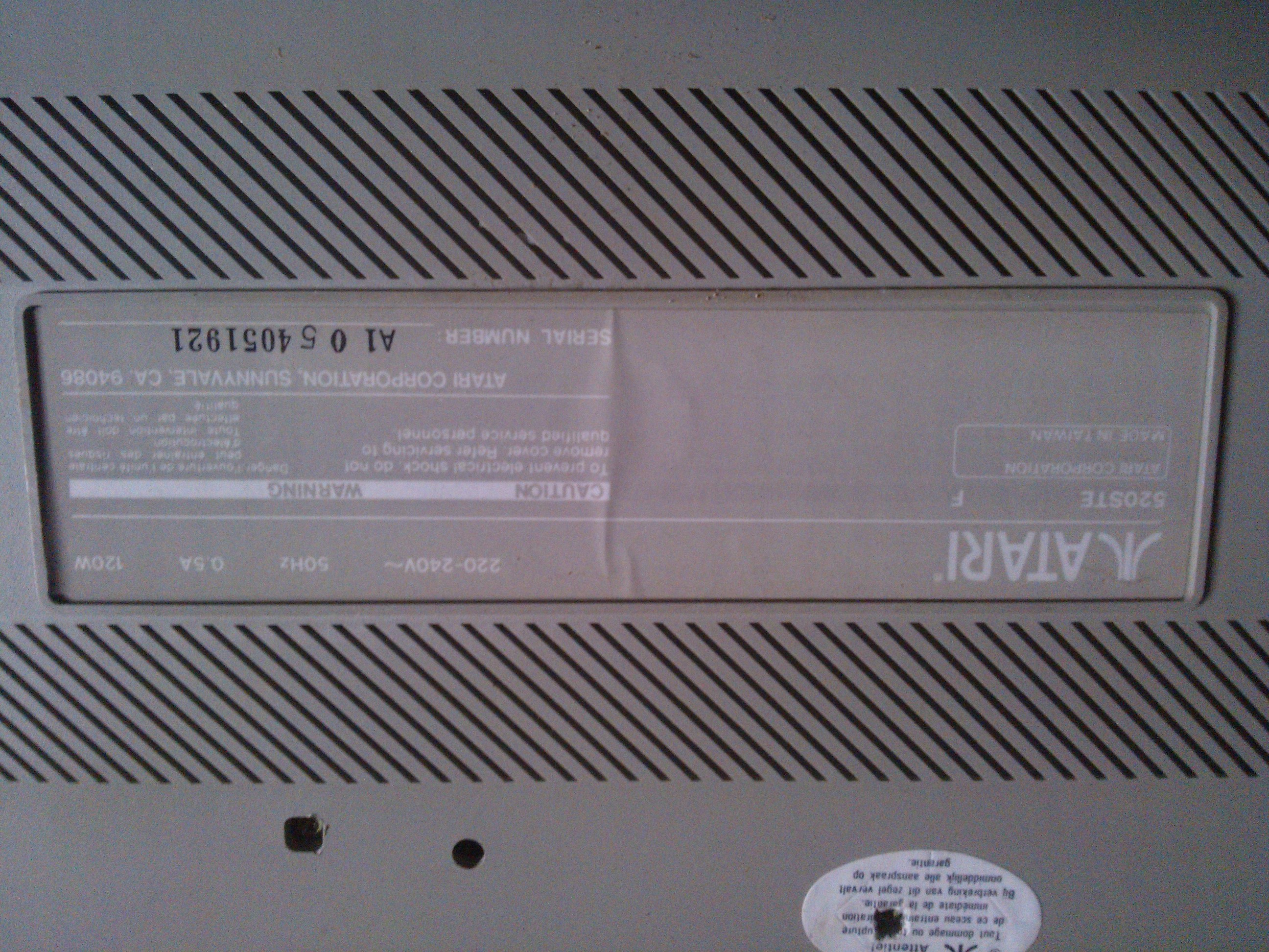 520 STE - Atari 520 STE - Audiofanzine