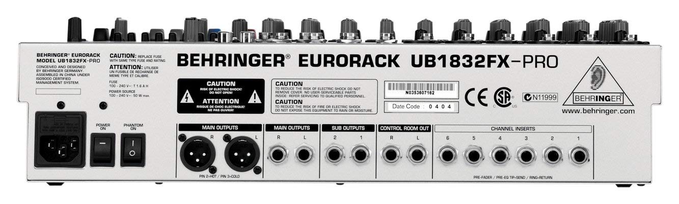 EURORACK UB1832FX-PRO - Behringer Eurorack UB1832FX-Pro - Audiofanzine