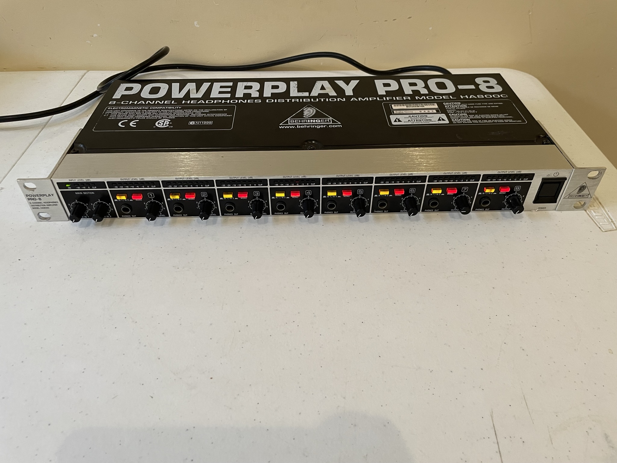 Powerplay Pro-8 HA8000 - Behringer Powerplay Pro-8 HA8000 - Audiofanzine