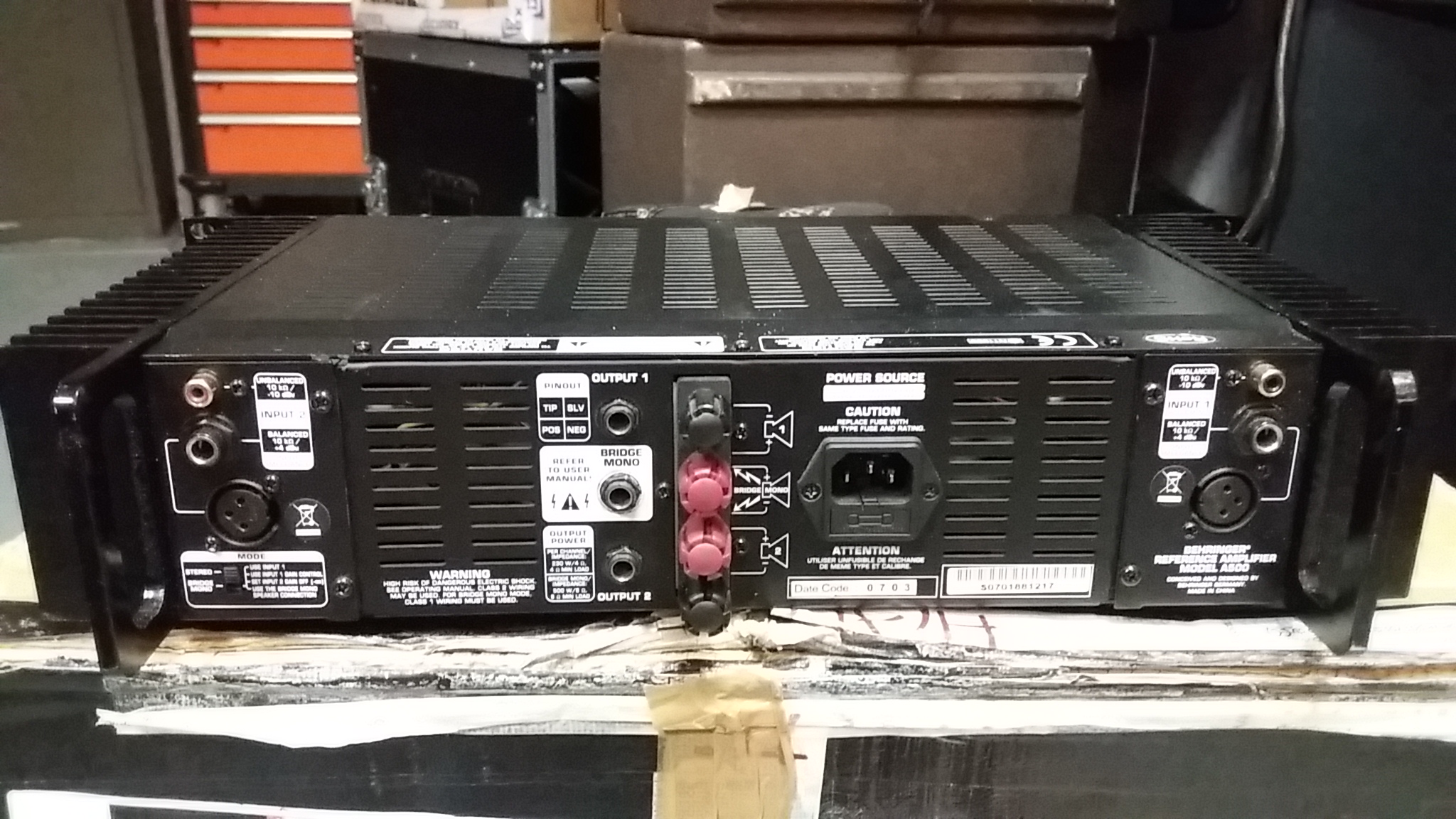 Reference Amplifier A500 - Behringer Reference Amplifier A500 ...