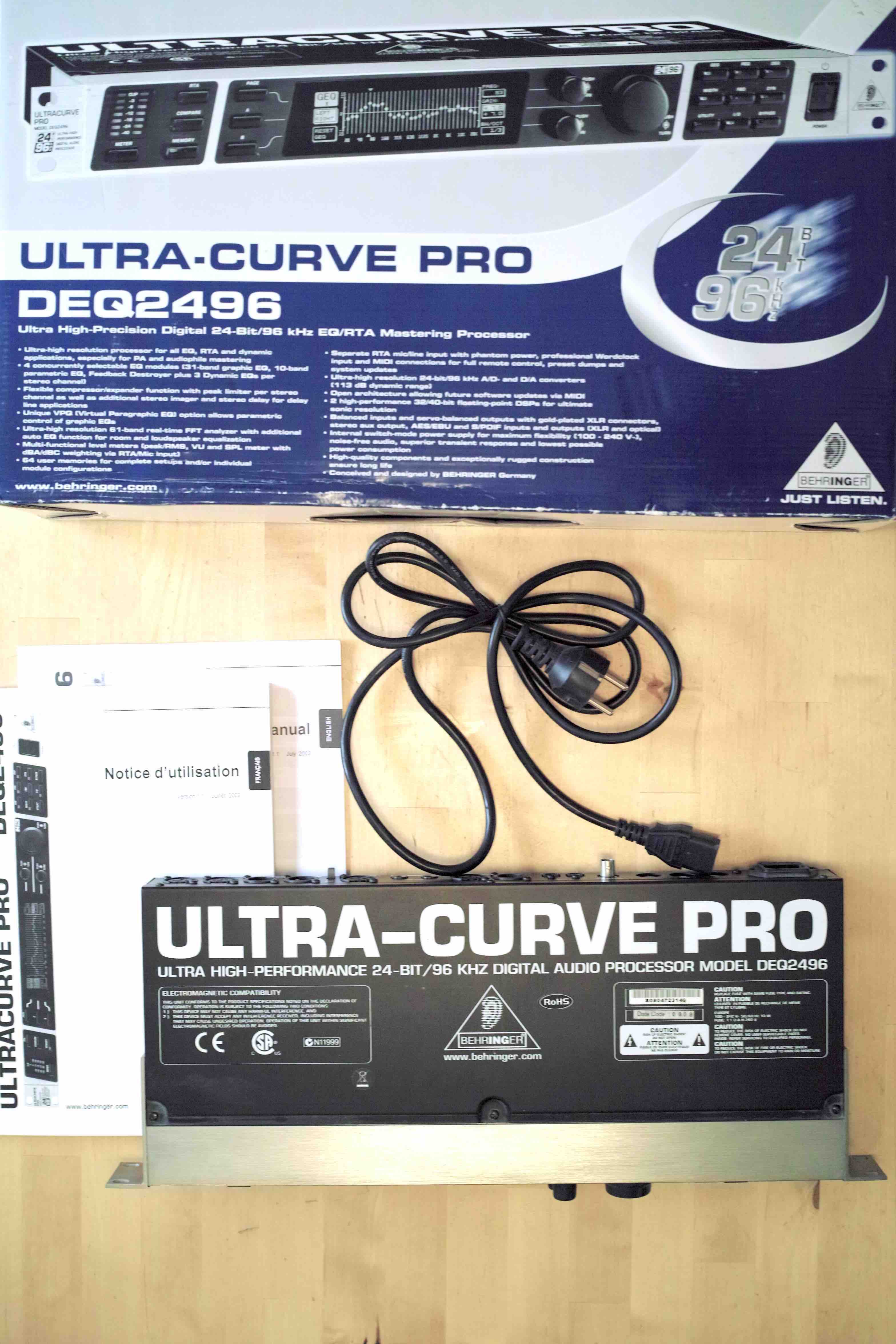 ULTRACURVE PRO DEQ2496 - Behringer Ultracurve Pro DEQ2496 - Audiofanzine