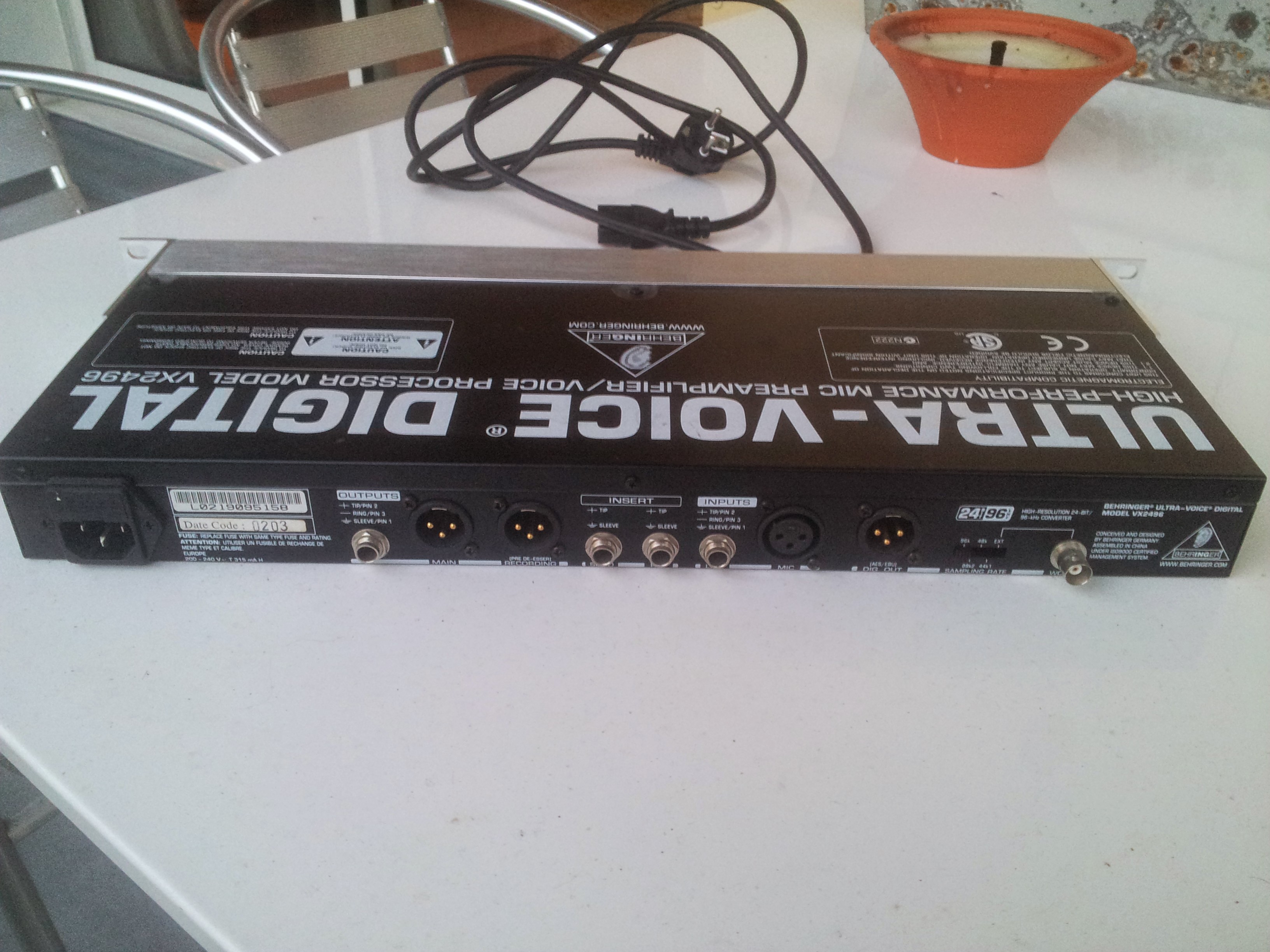 ULTRAVOICE DIGITAL VX2496 - Behringer Ultravoice Digital VX2496 ...