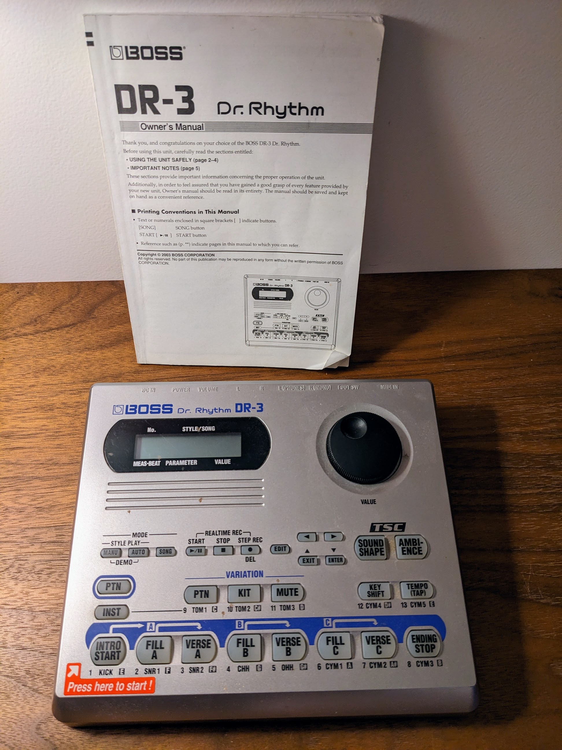 DR-3 Dr. Rhythm - Boss DR-3 Dr. Rhythm - Audiofanzine