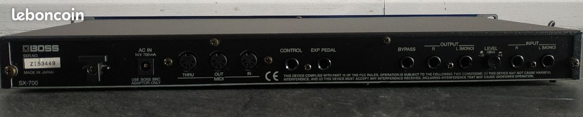 SX-700 Studio Effects Processor Boss - Audiofanzine
