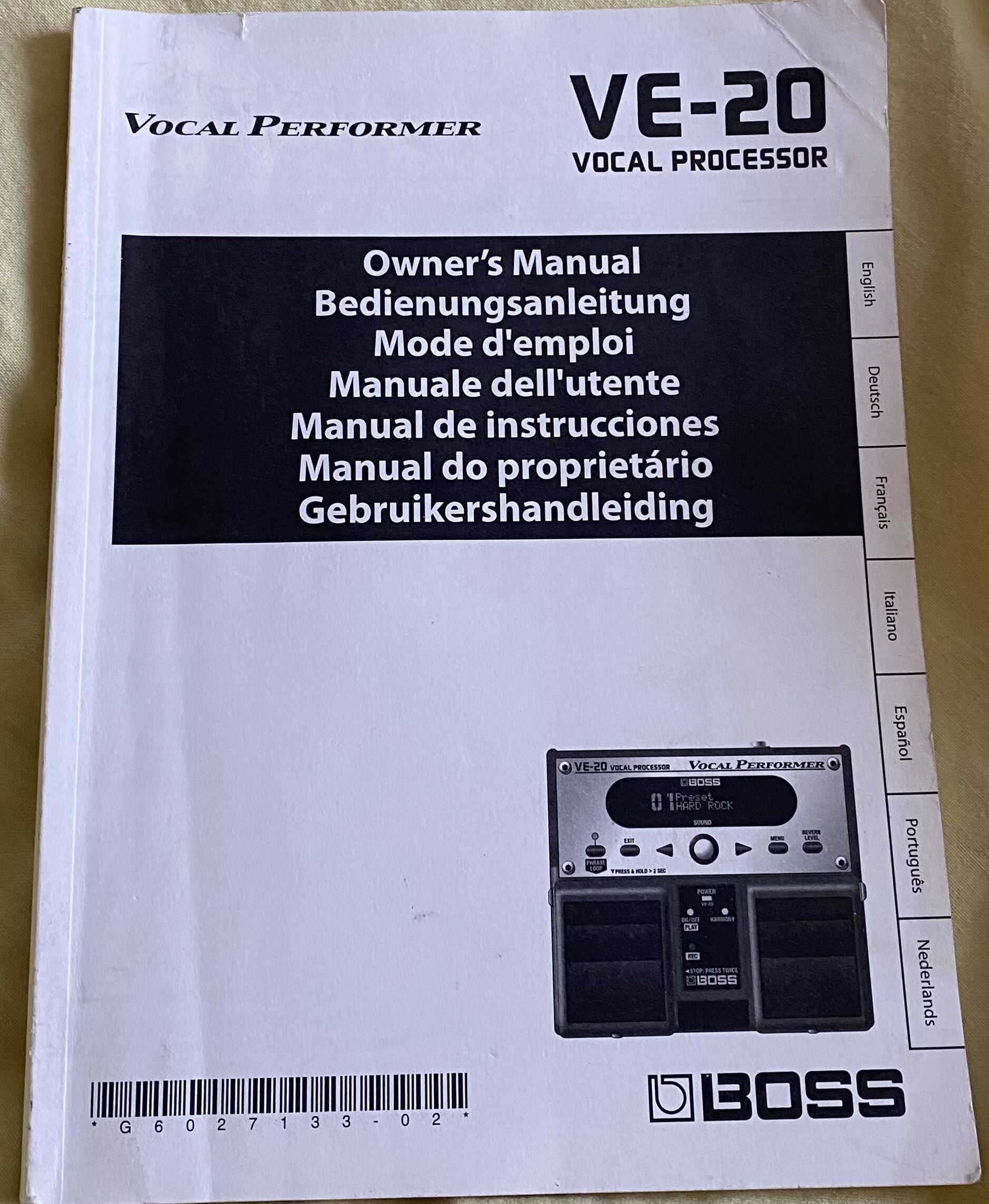 VE-20 Vocal Performer - Boss VE-20 Vocal Performer - Audiofanzine