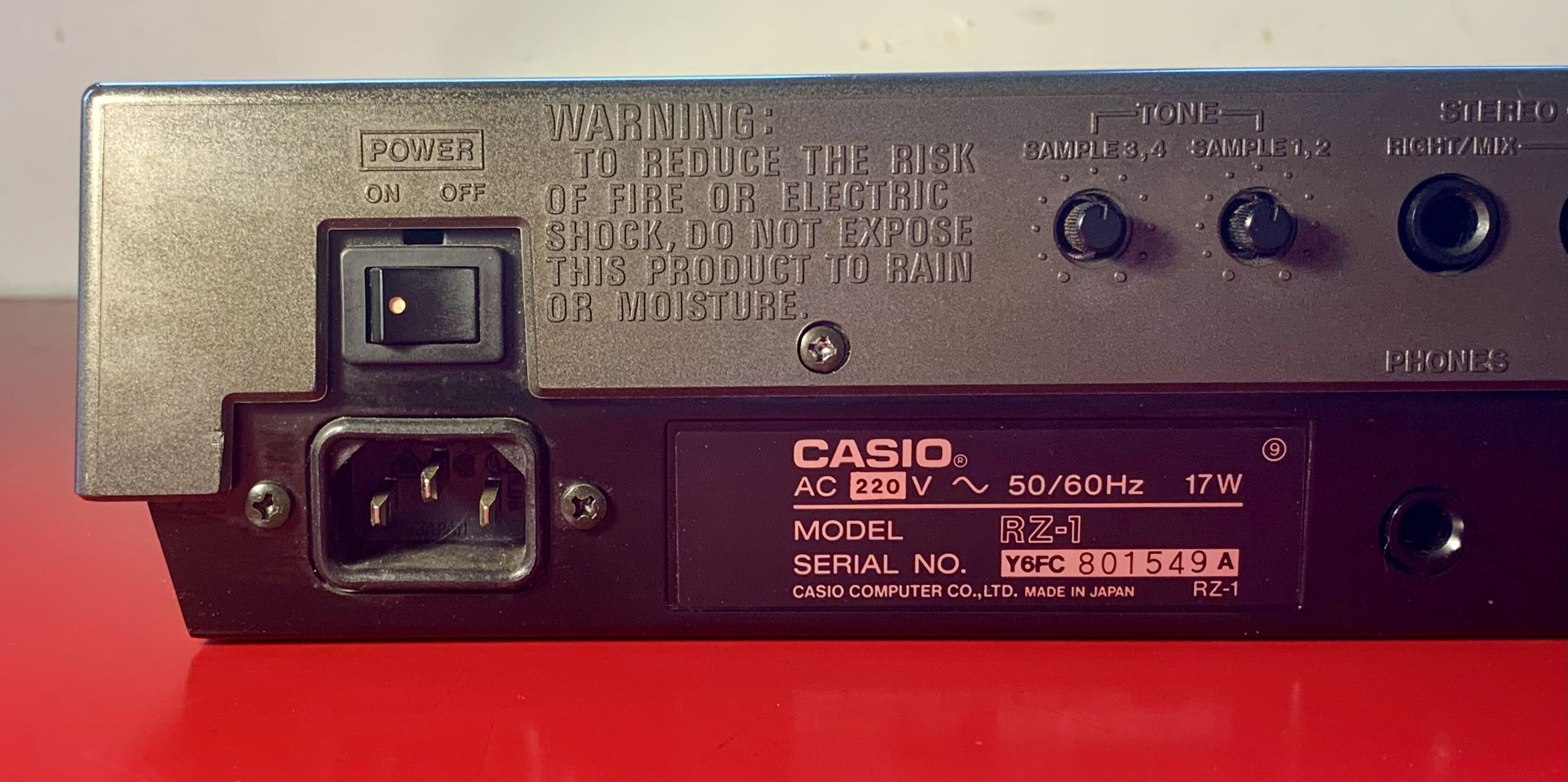 RZ-1 Sampling Drum Machine - Casio RZ-1 Sampling Drum Machine ...