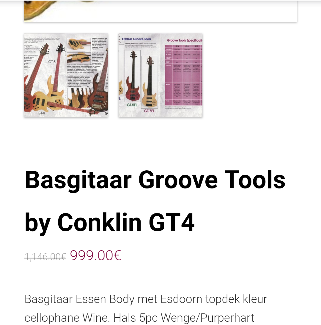 Groove Tools GT-4 - Conklin Groove Tools GT-4 - Audiofanzine