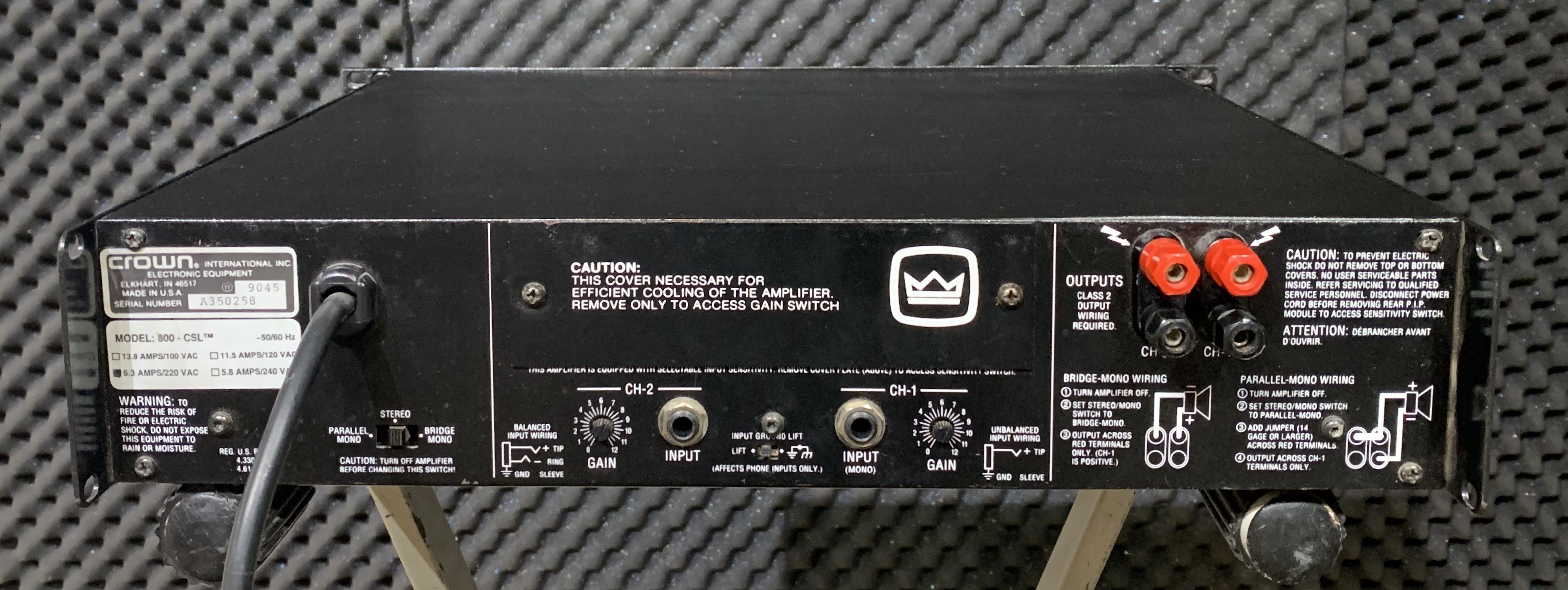 800 CSL - Crown 800 CSL - Audiofanzine