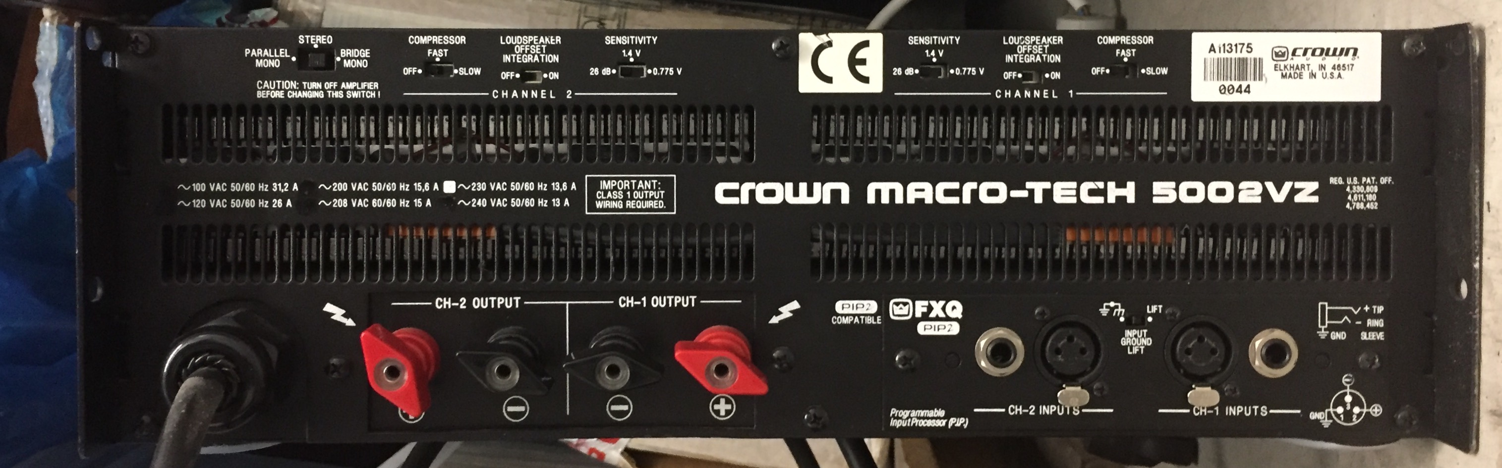 MA 5002 VZ - Crown MA 5002 VZ - Audiofanzine