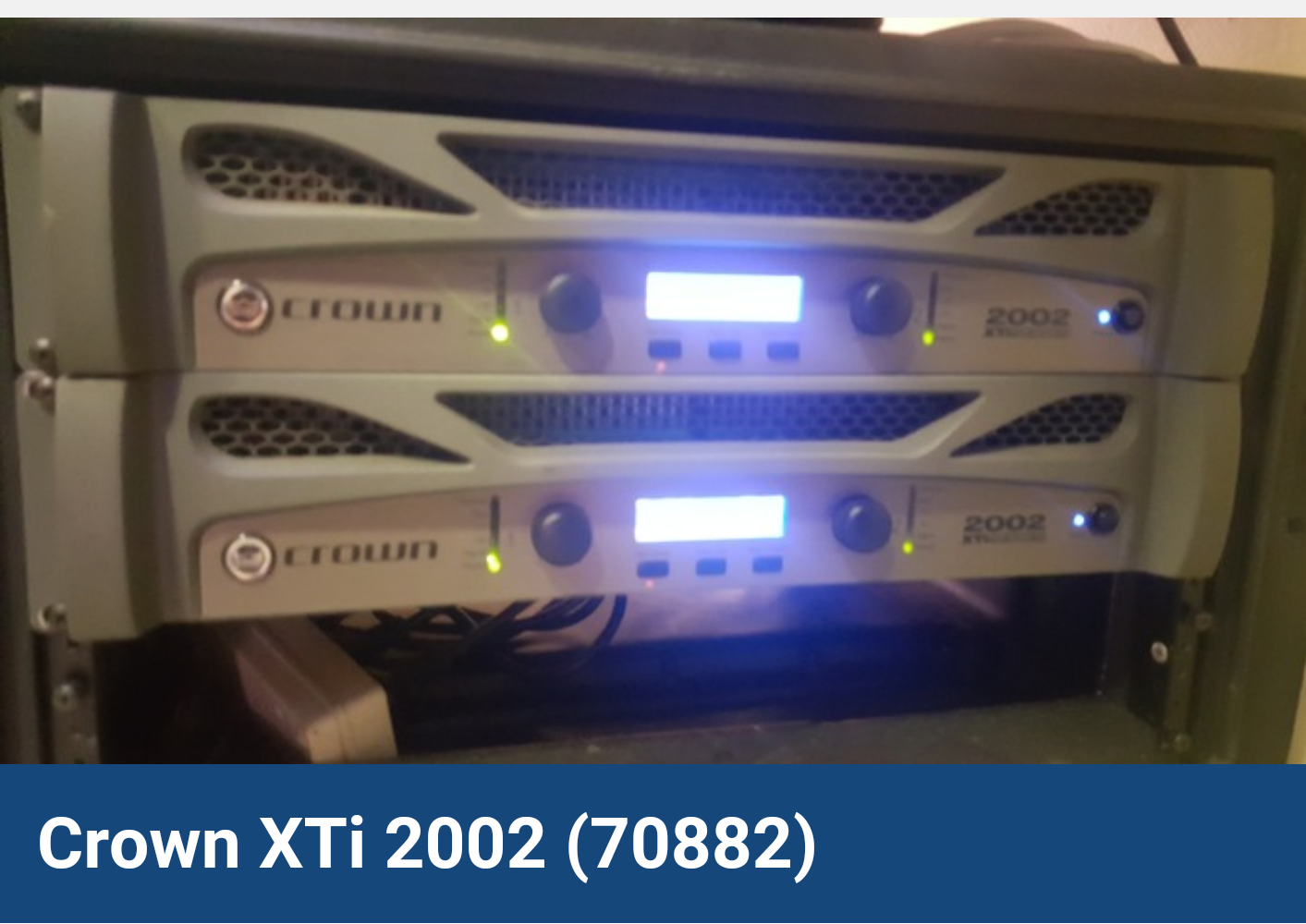 XTi 2002 - Crown XTi 2002 - Audiofanzine