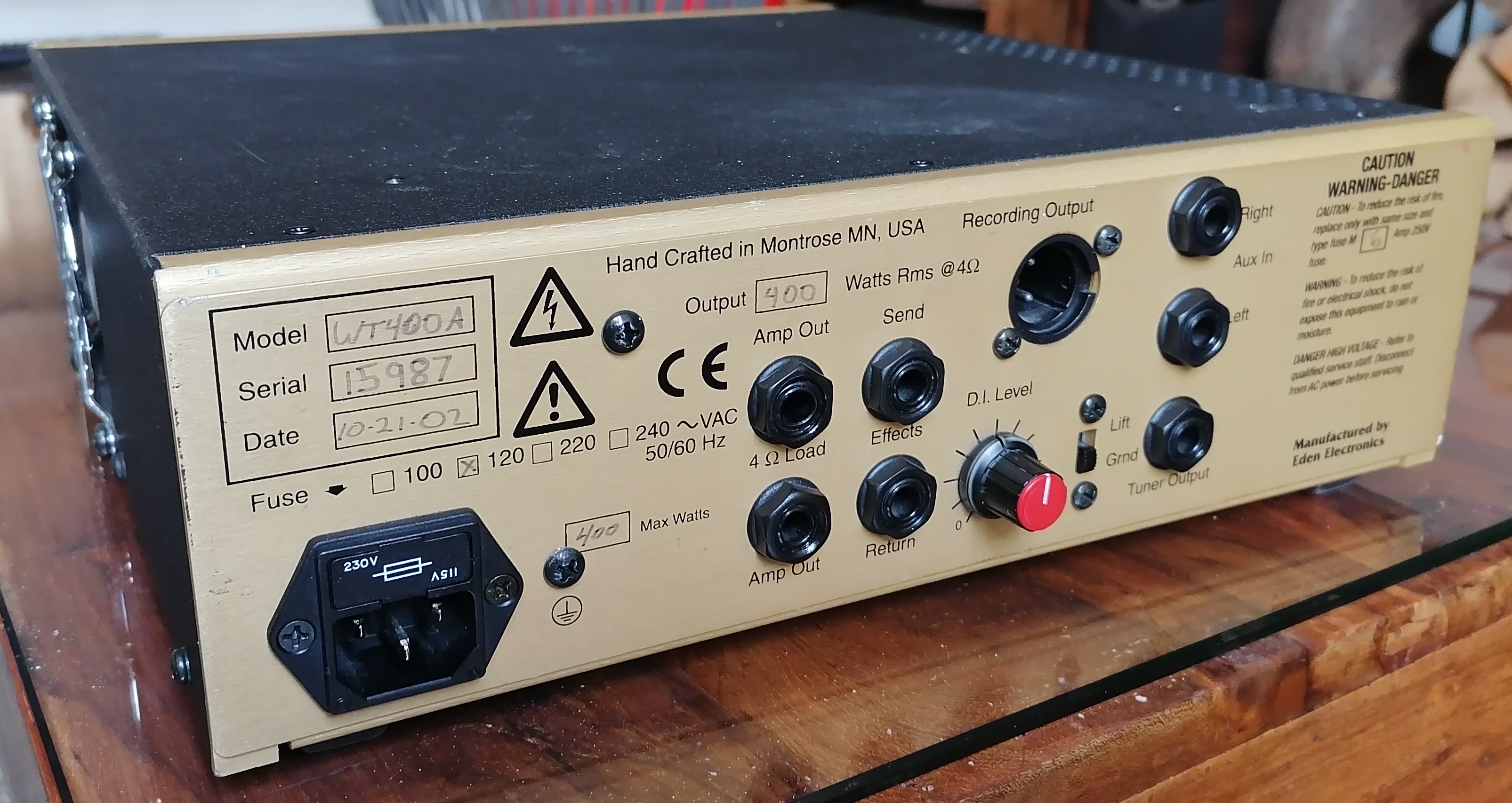 WT-400 Traveler Plus - Eden Amplification WT-400 Traveler Plus ...