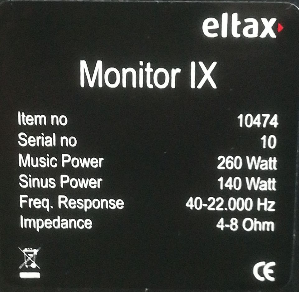 monitor IX - Eltax monitor IX - Audiofanzine