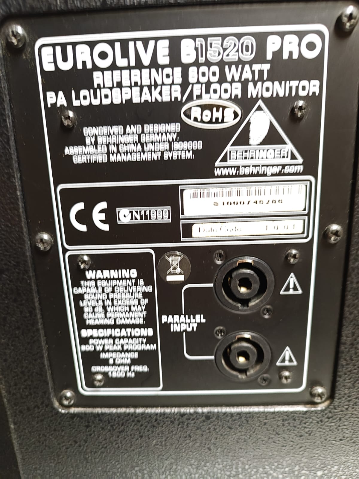 ENCEINTES PASSIVES BEHRINGER B 1520 Pro (Rhône-Alpes) - Audiofanzine