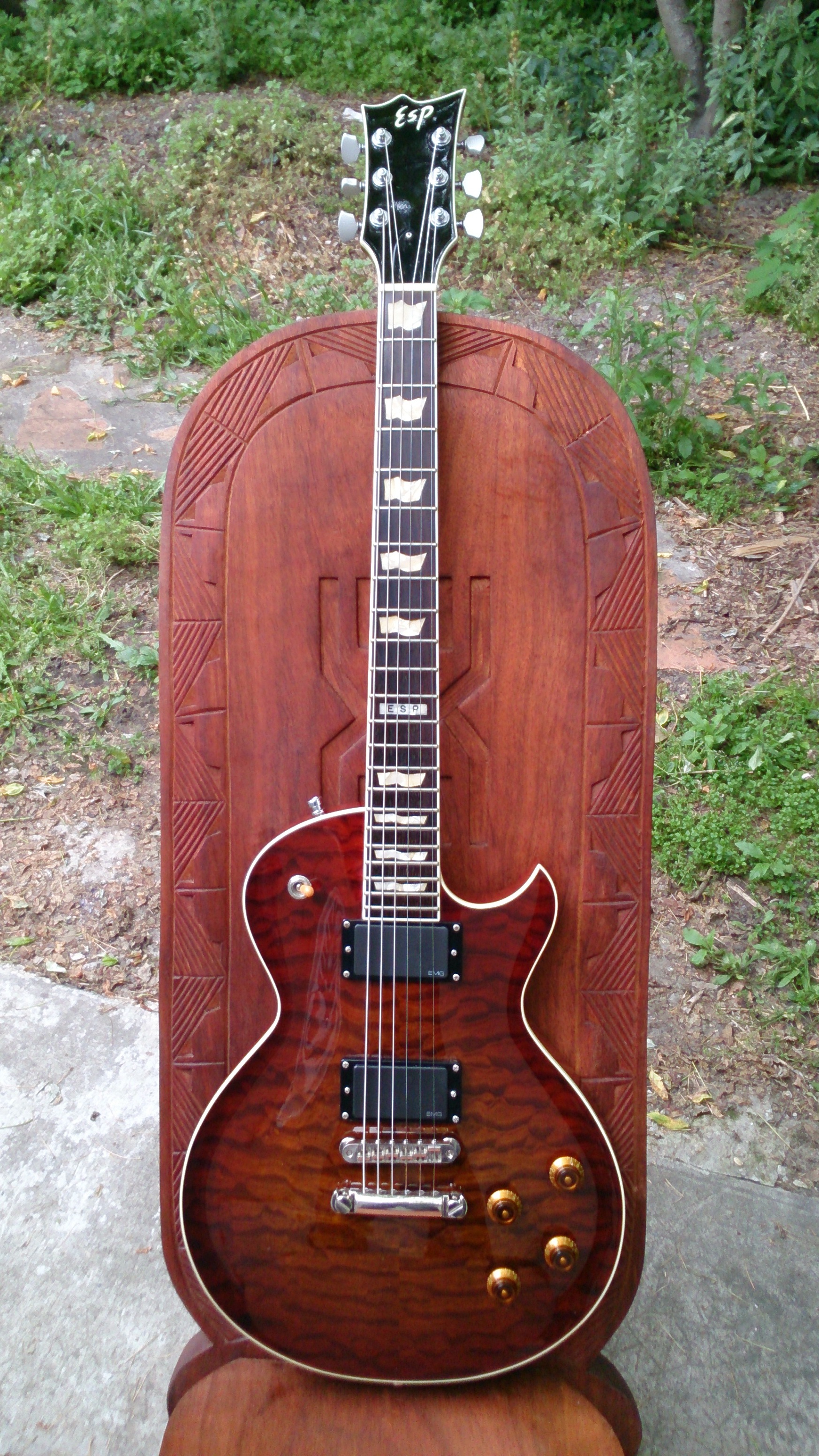 Photo ESP Eclipse-II - Dark Brown Sunburst : ESP Eclipse-II - Dark ...