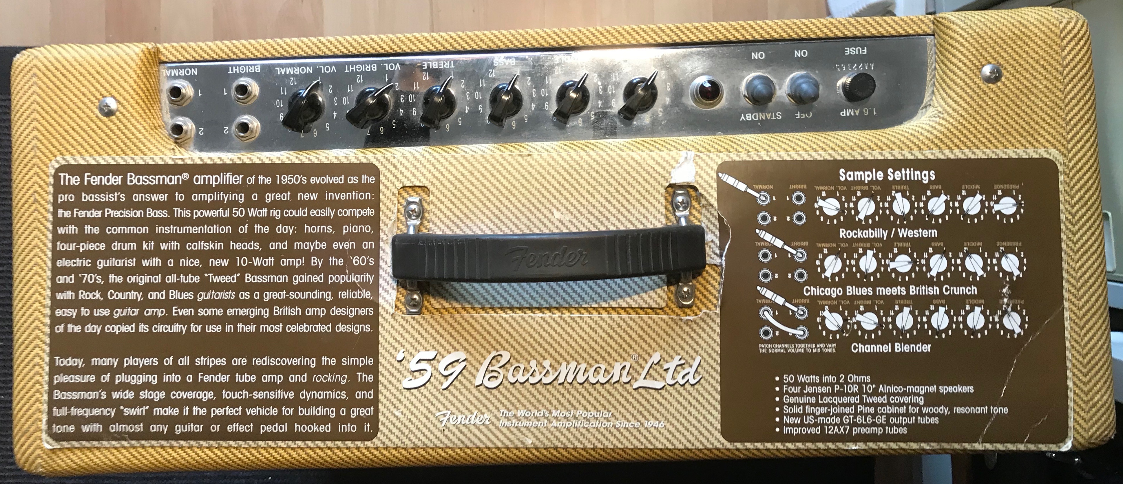 Vintage Reissue '59 Bassman LTD Fender - Audiofanzine