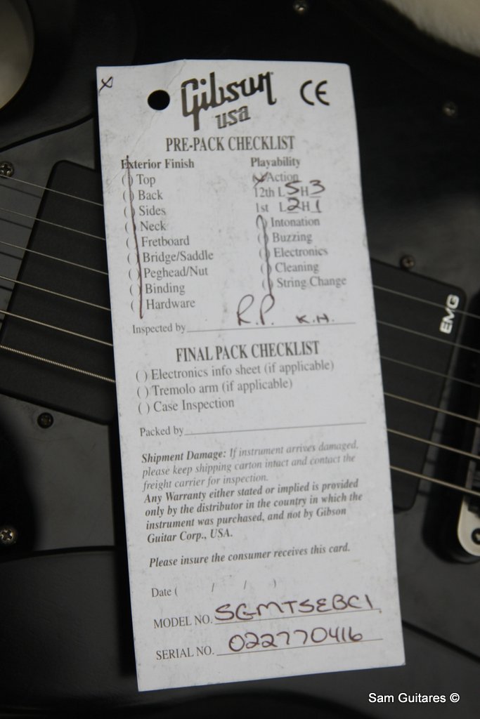 SG Gothic II - Gibson SG Gothic II - Audiofanzine