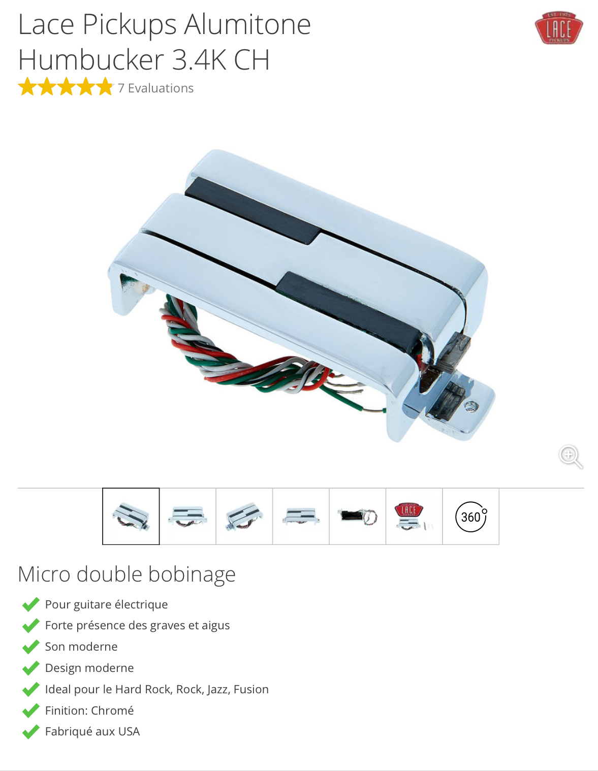 Alumitone Humbucker - Lace Music Alumitone Humbucker - Audiofanzine