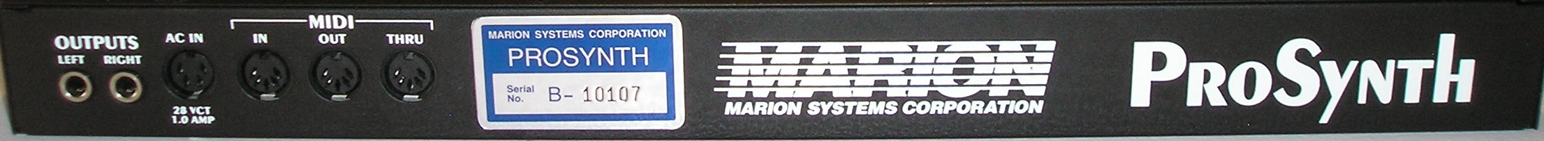 PROSYNTH - Marion Systems ProSynth - Audiofanzine