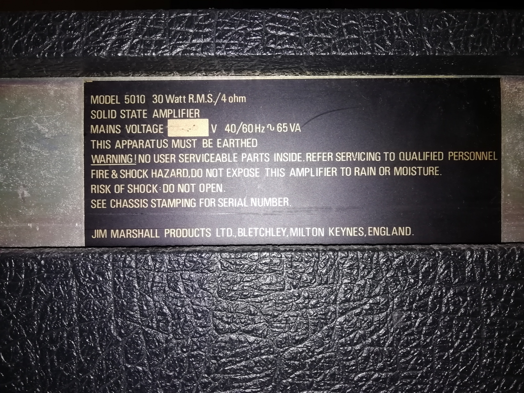 5010 Master Lead Combo [1982-1991] Marshall - Audiofanzine