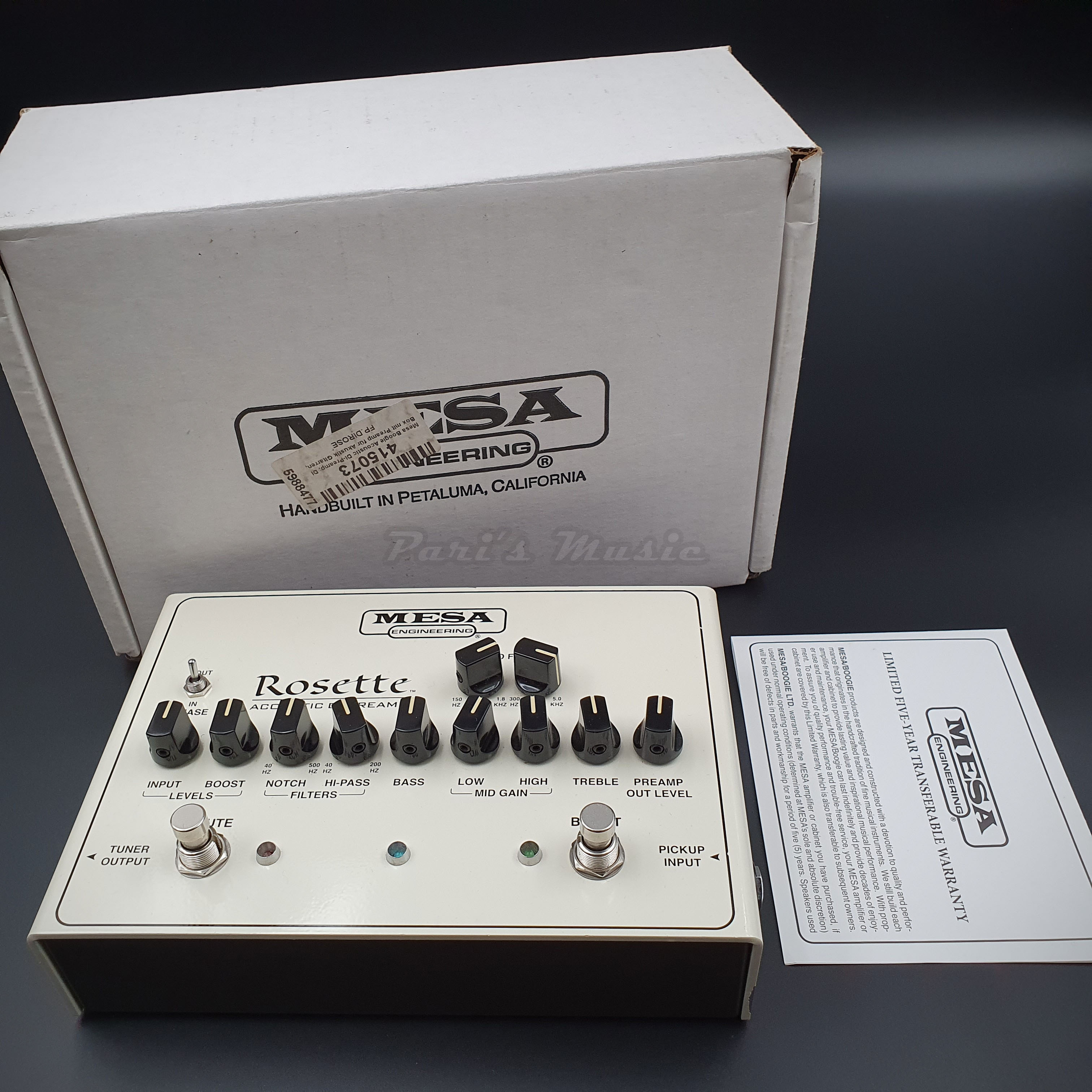 Rosette Acoustic DI Preamplifier Mesa Boogie - Audiofanzine