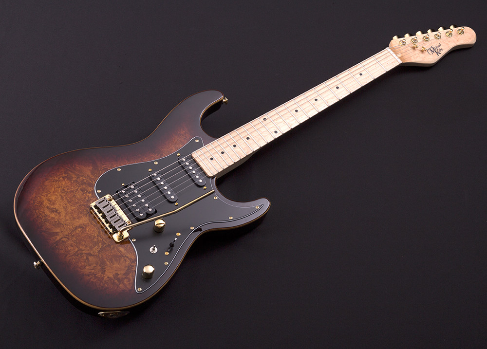 Custom Collection CC60 Burl Burst guitare électrique Epic Eleven Mod ...