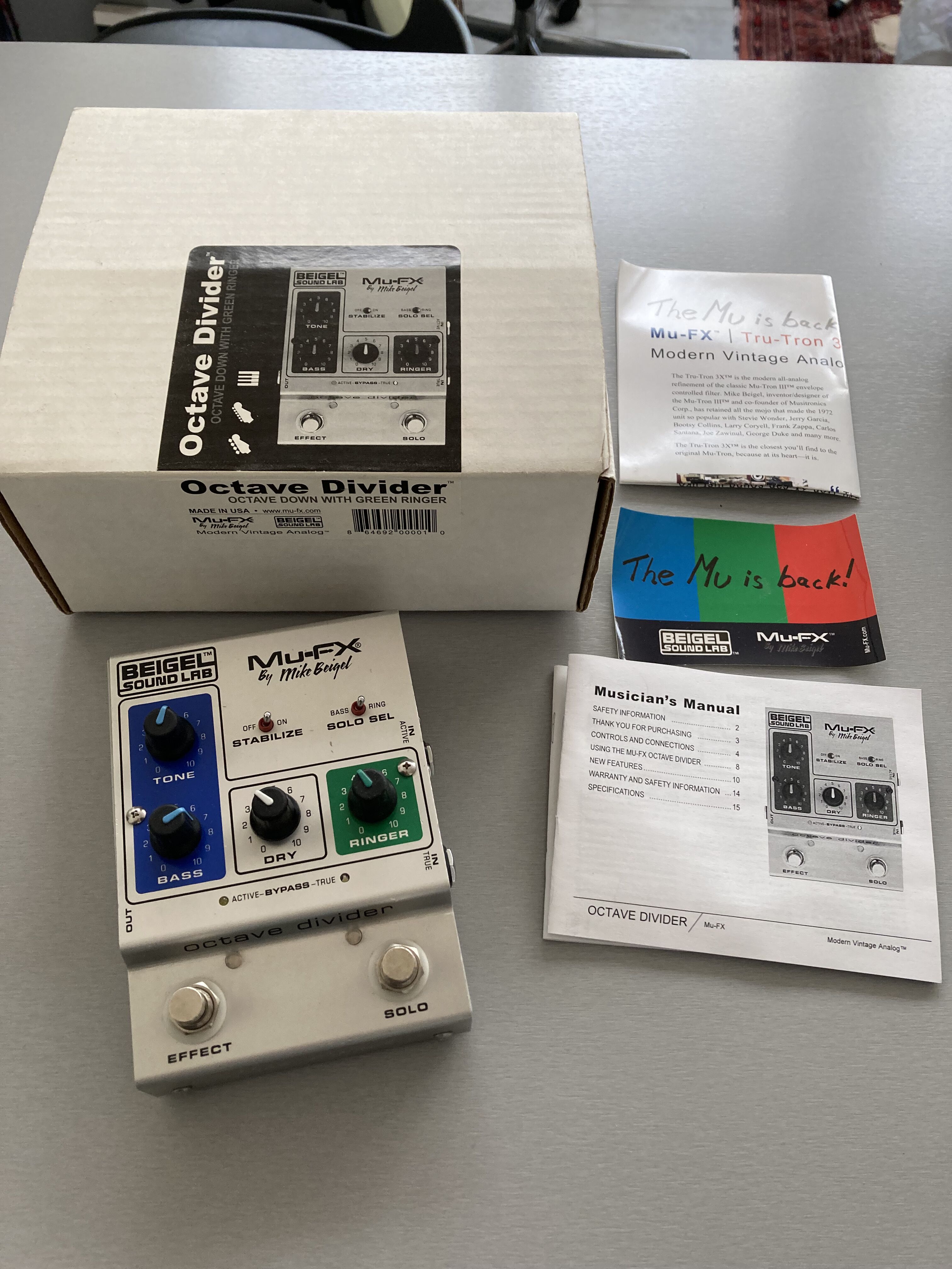 Mu-Tron Octave Divider Musitronics Corp. - Audiofanzine