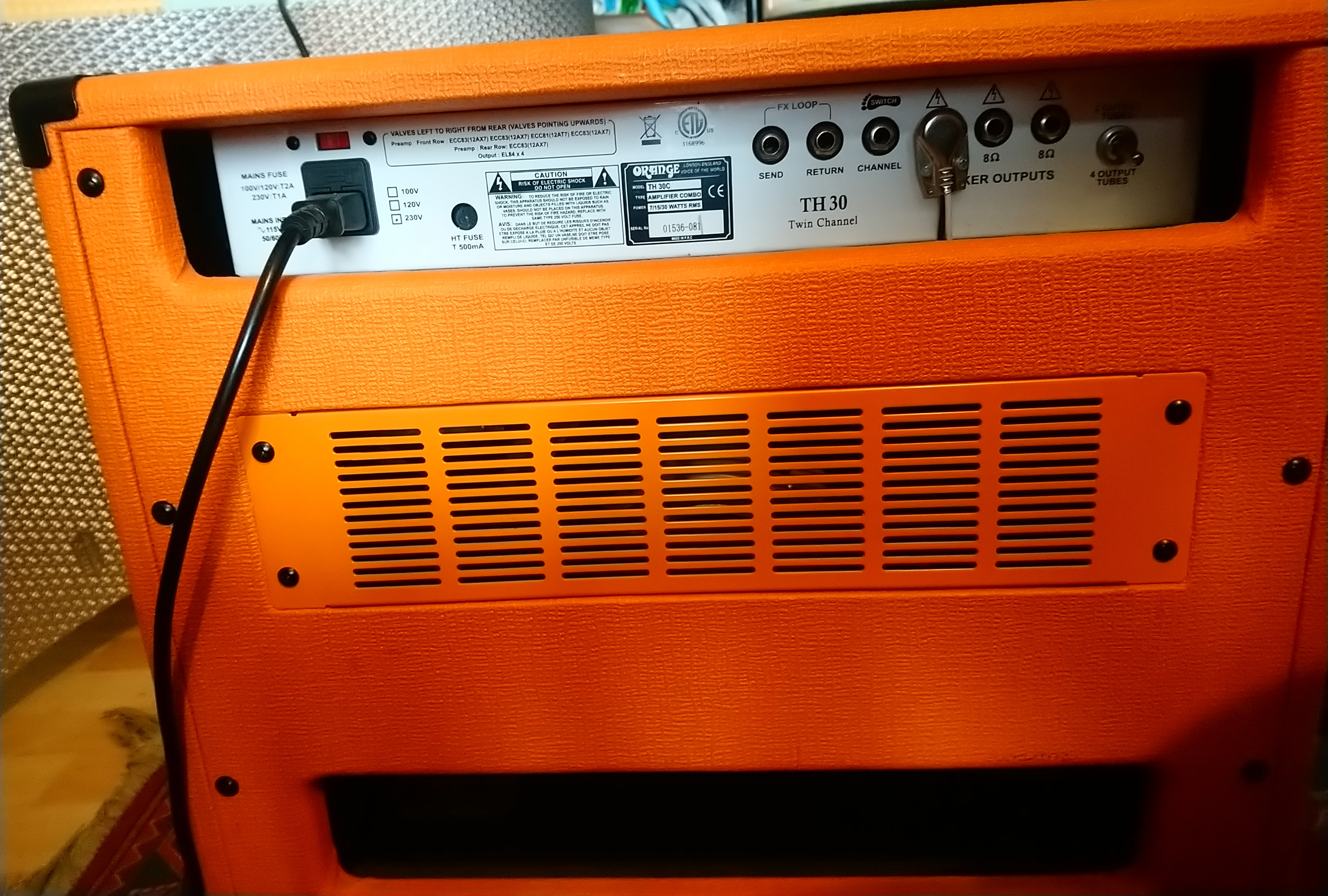 Orange Th30 Schematic Blk Th30 Watt Cabezal Topteil Gitarre