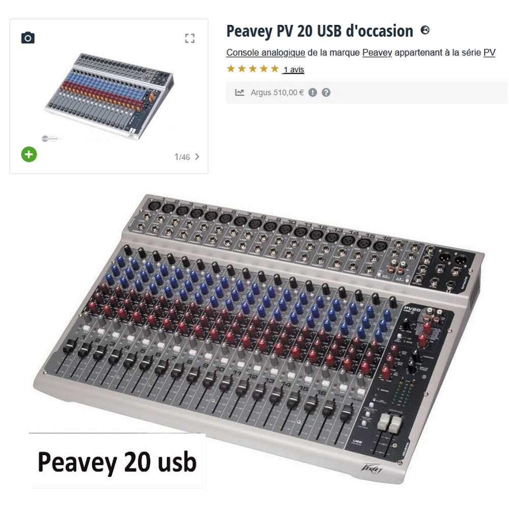 PV 20 USB - Peavey PV 20 USB - Audiofanzine