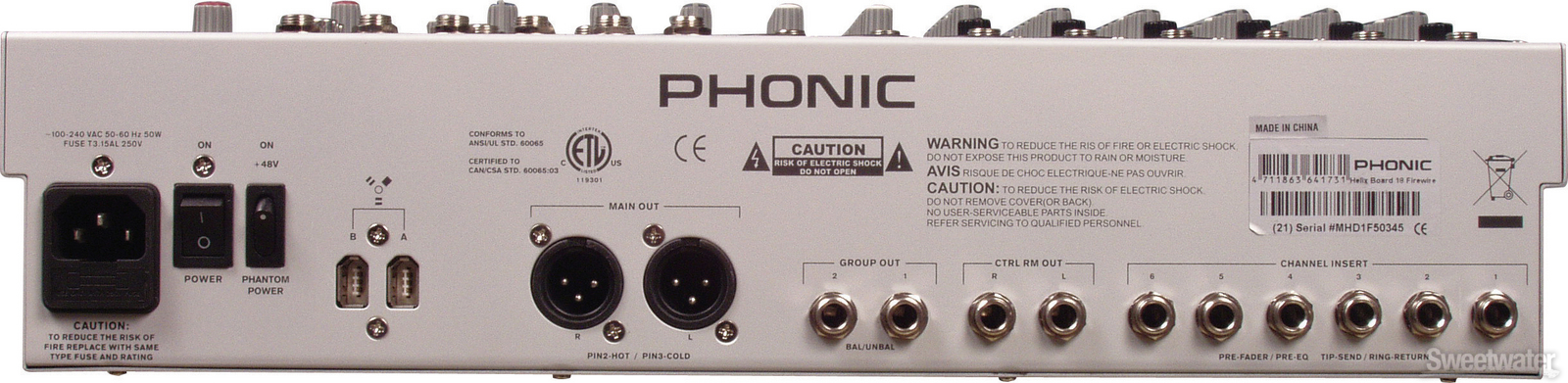 Helix Board 18 FireWire MKII Phonic - Audiofanzine