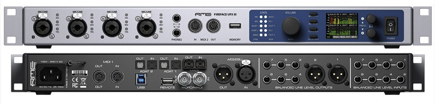 Fireface UFX III - RME Audio Fireface UFX III - Audiofanzine