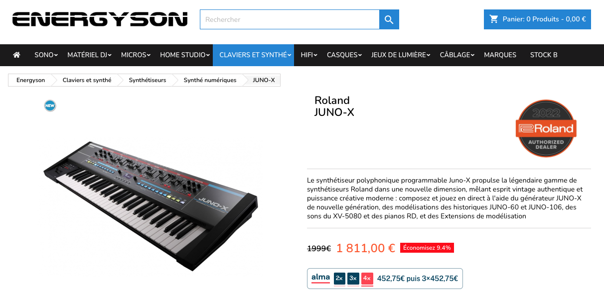 Juno-X - Roland Juno-X - Audiofanzine