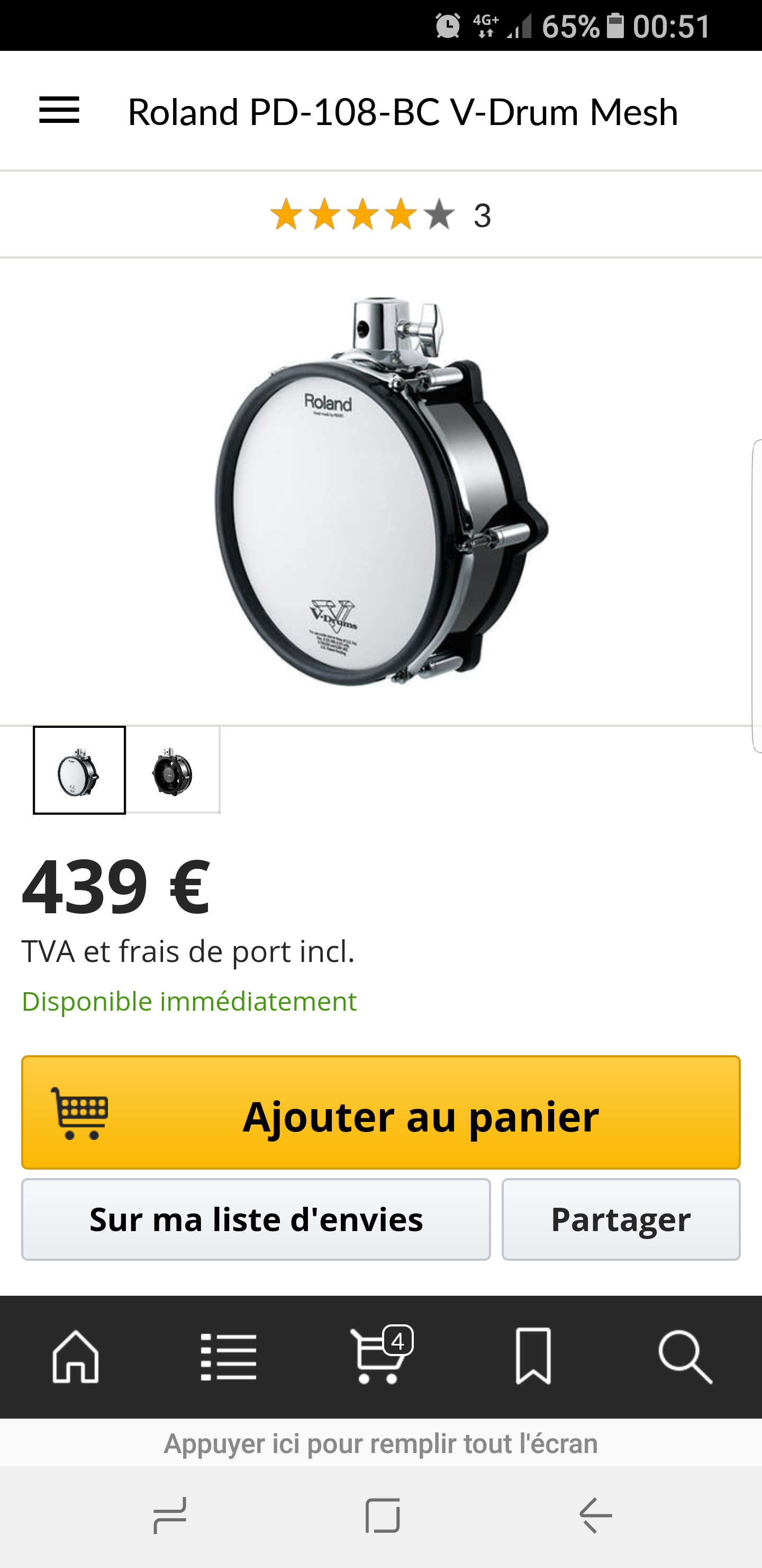 PD-108-BC - Roland PD-108-BC - Audiofanzine