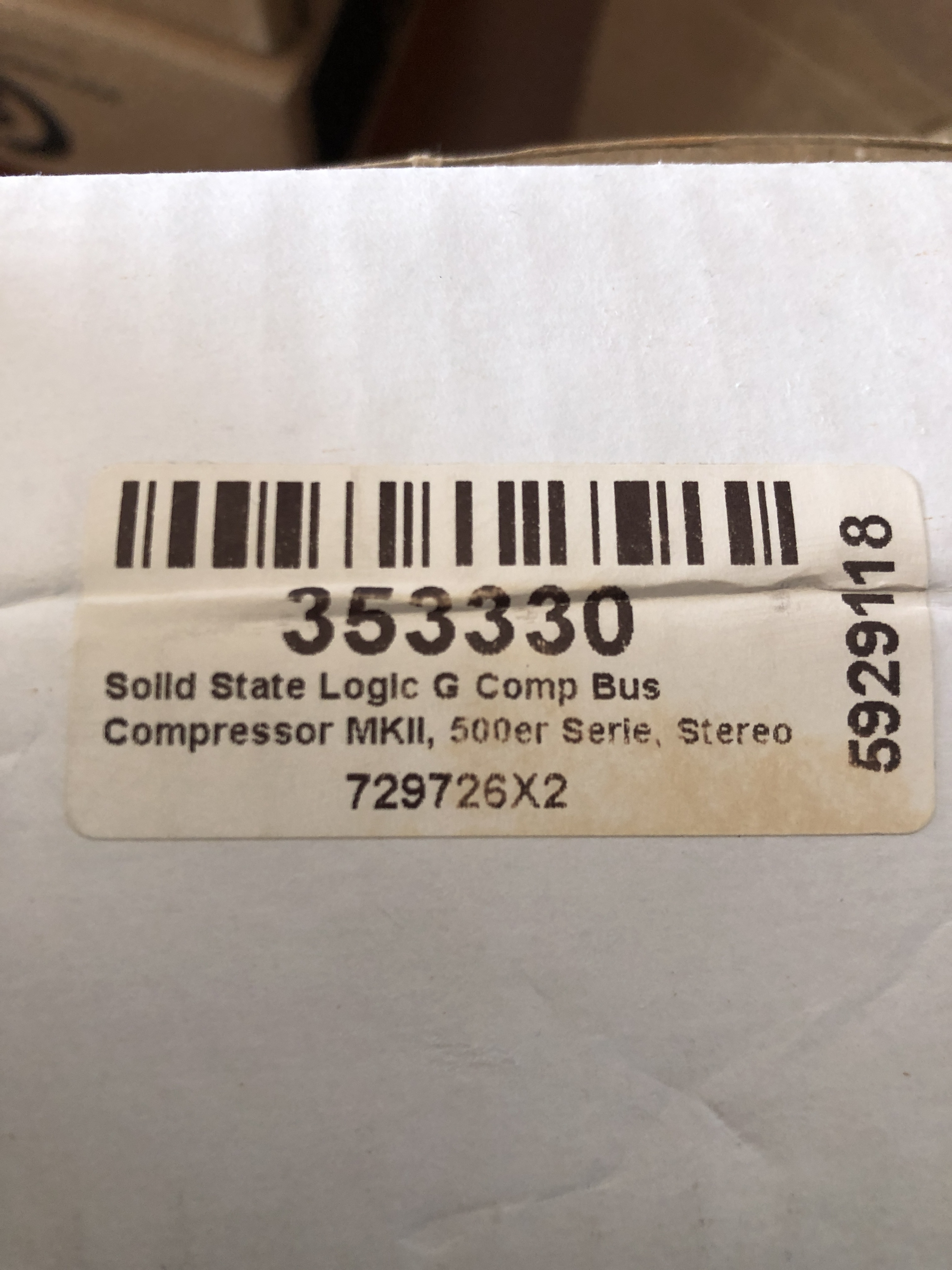 G Comp Stereo Bus Compressor - SSL G Comp Stereo Bus Compressor ...