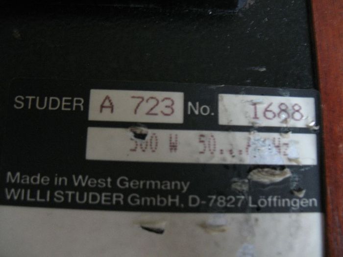 A723 - Studer A723 - Audiofanzine