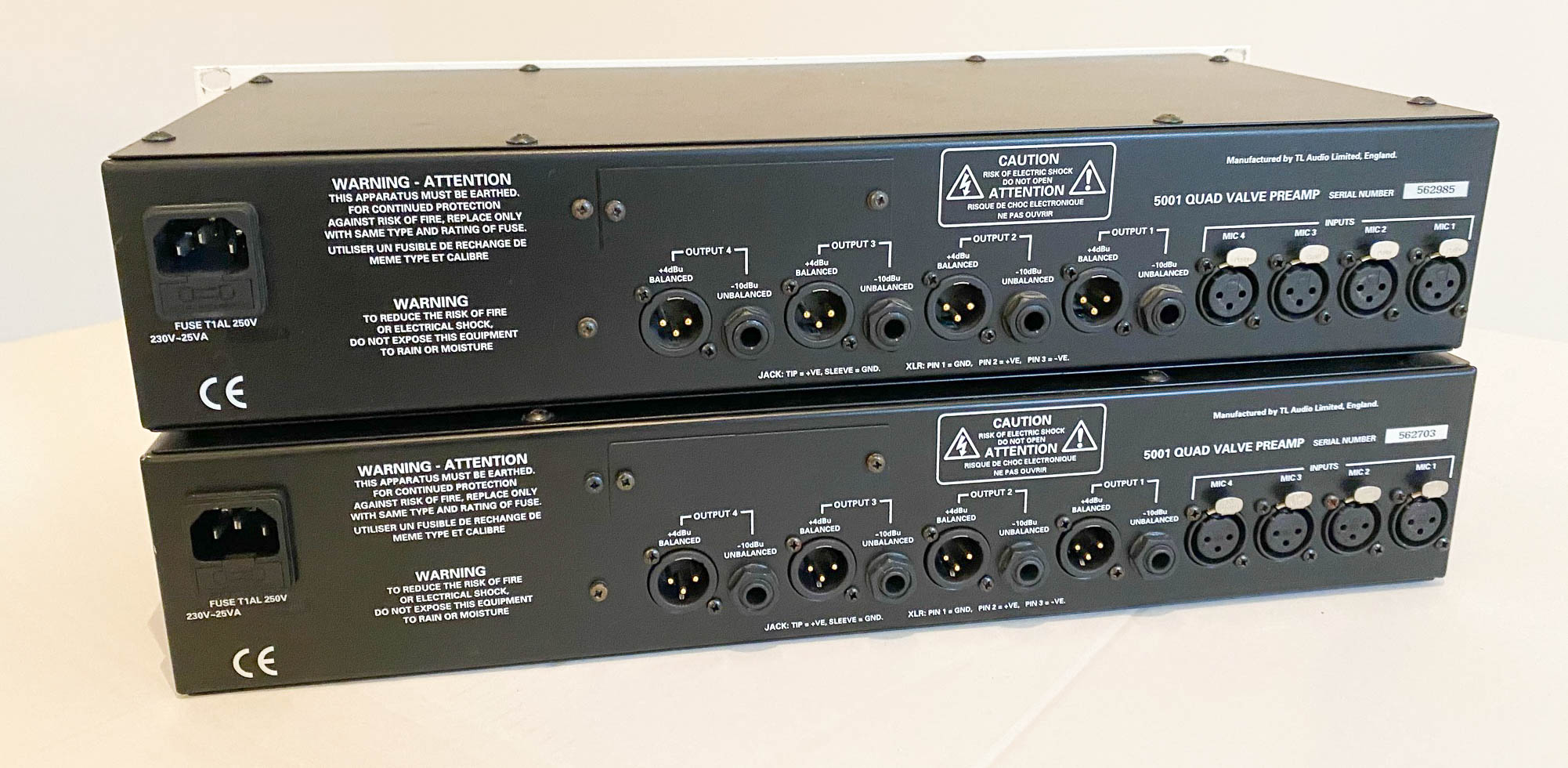 5001 4-Channel Tube Mic Preamp TL Audio - Audiofanzine