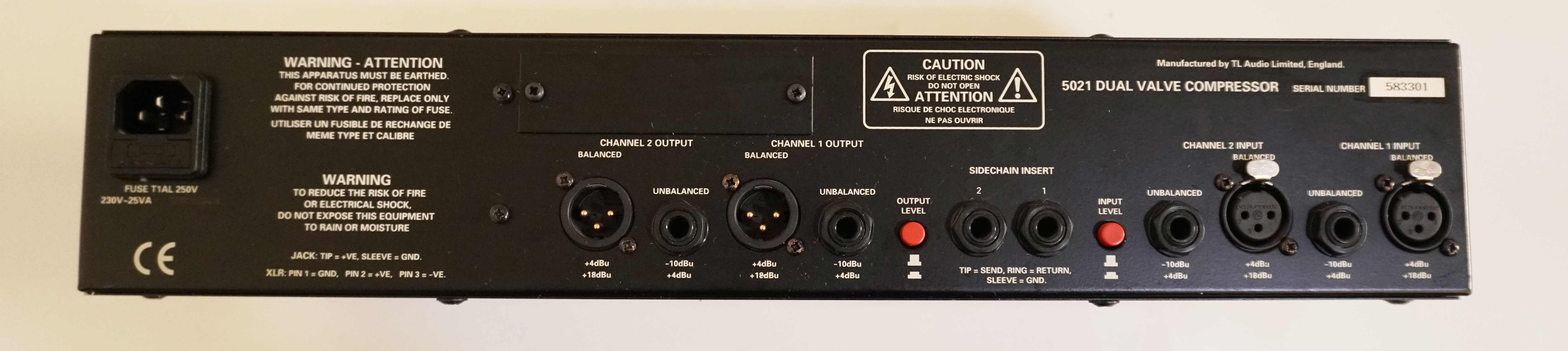 5021 2-Channel Tube Compressor TL Audio - Audiofanzine