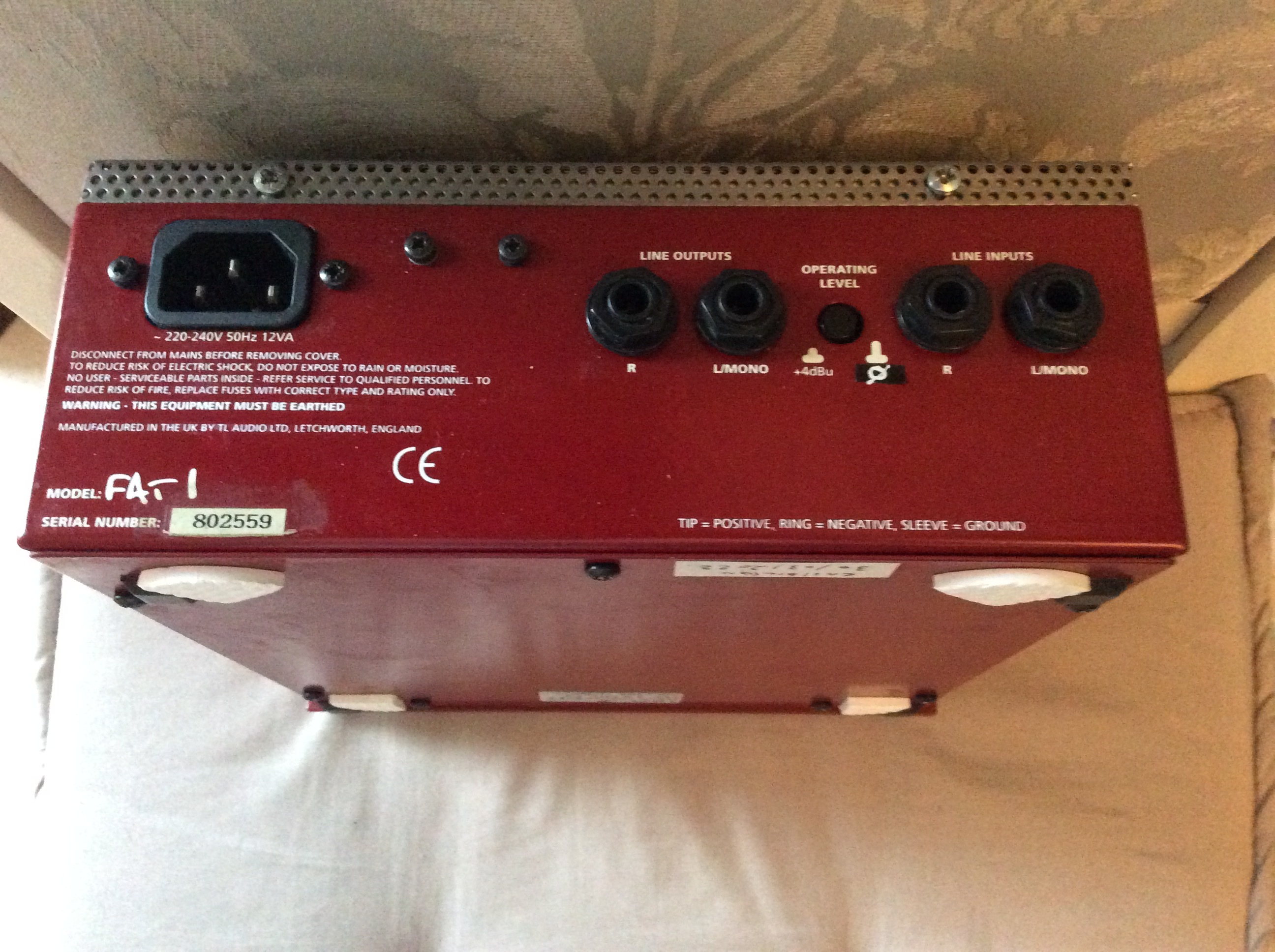 Fat 1 Stereo Valve Compressor TL Audio - Audiofanzine