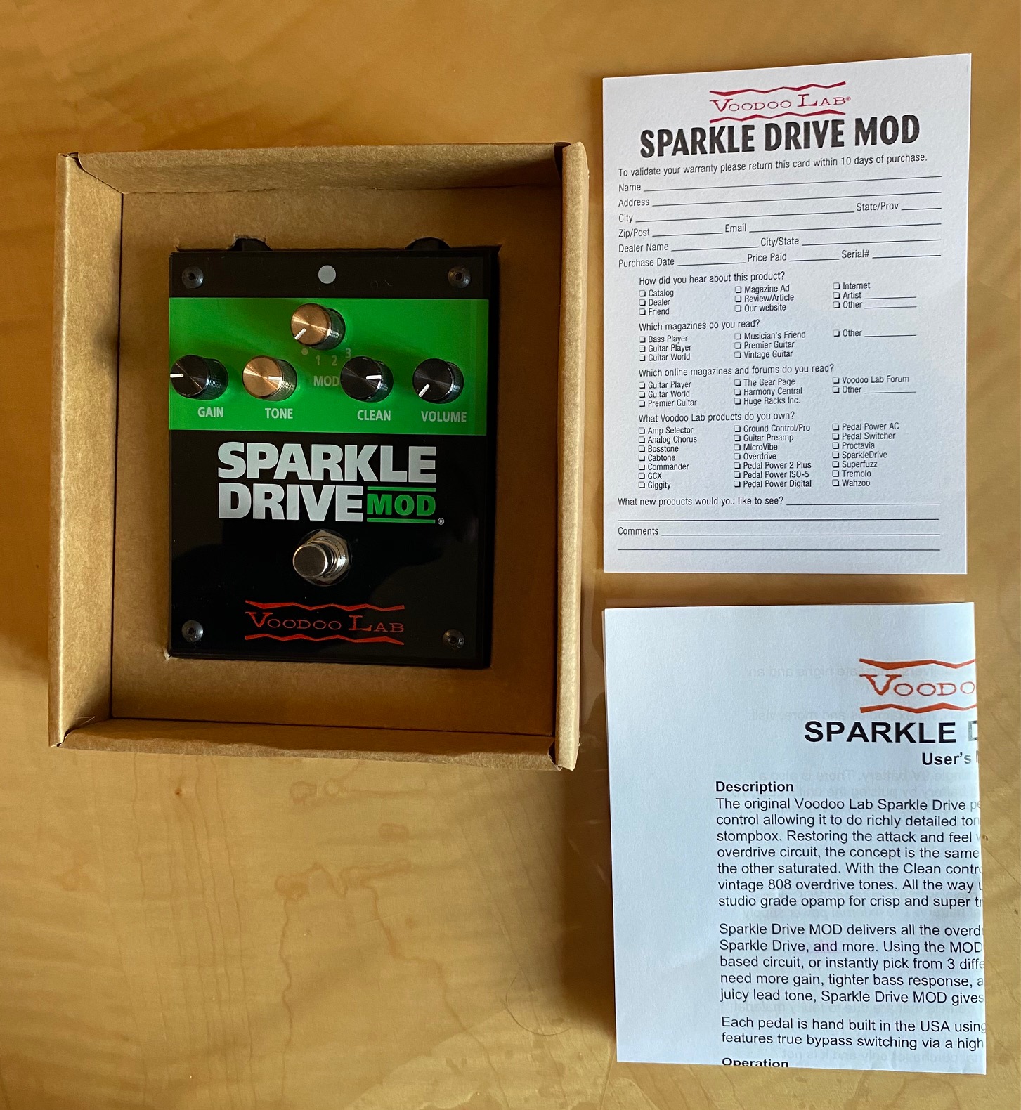 Sparkle Drive Mod - Voodoo Lab Sparkle Drive Mod - Audiofanzine